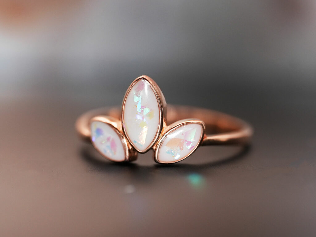 Lotus Ring | Breast Milk Rings, 14K Gold Breast Milk Jewelry | KeepsakeMom