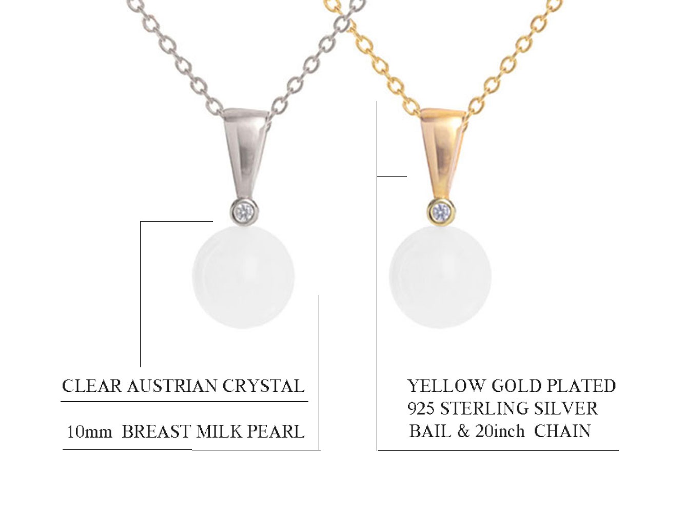 Classic Pearl Set | Breastmilk Jewelry Sets | KeepsakeMom
