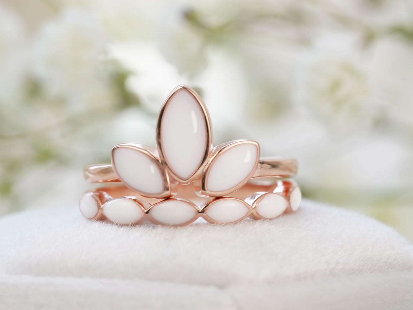 Lotus Bloom Set | Breast Milk Rings | KeepsakeMom