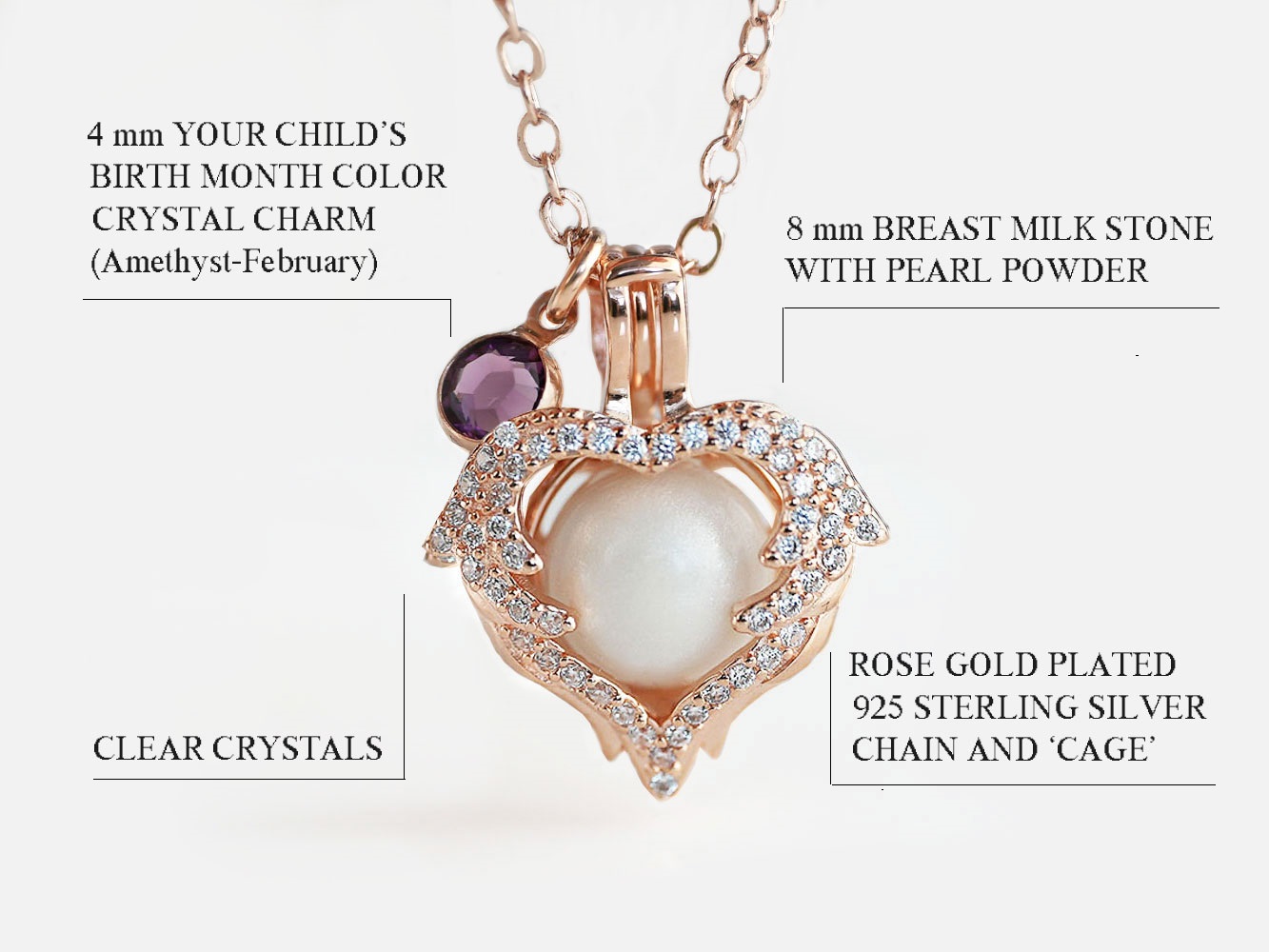 Inside My Heart Necklace | Breastmilk Necklaces, Breast Milk Lockets ...