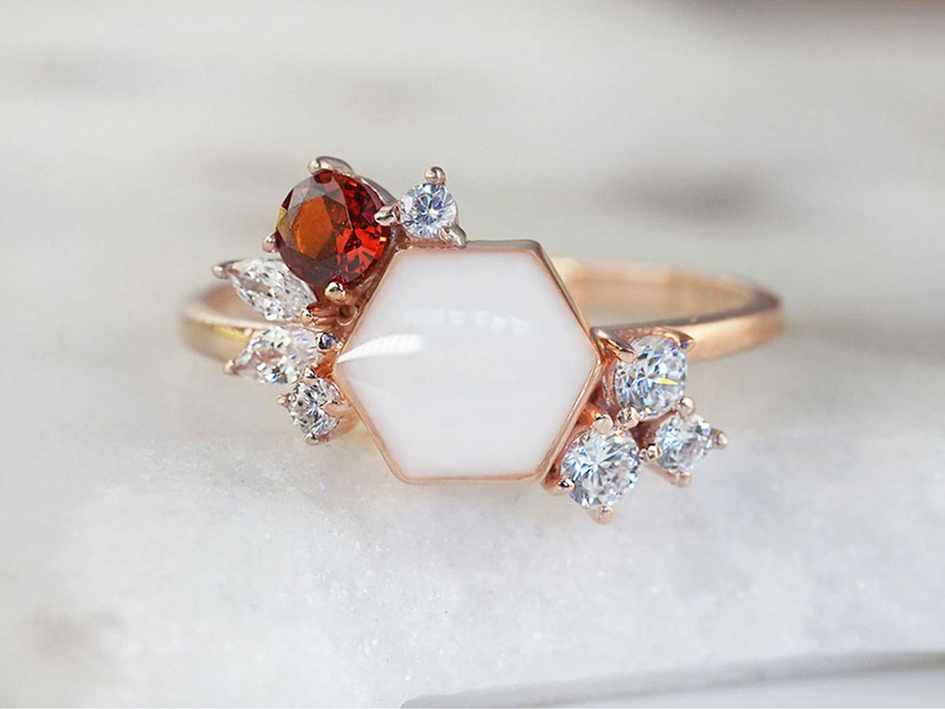 All Milk No Honey Ring with Birth Color Crystals | Breast Milk Rings ...