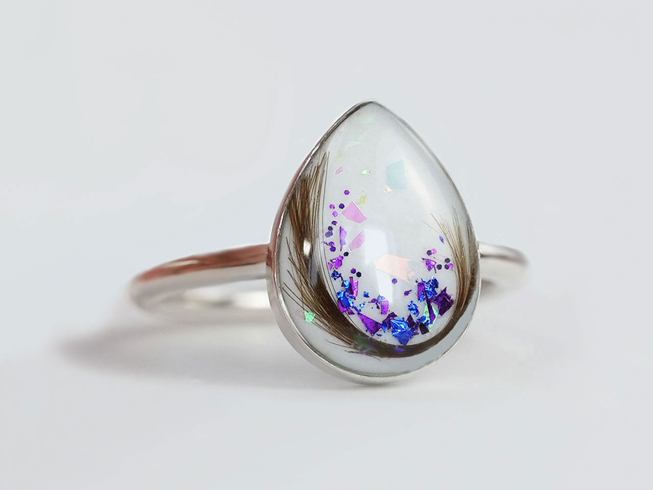 Solid Gold Drop of Milk Ring | Solid Gold Breast Milk Jewelry | KeepsakeMom