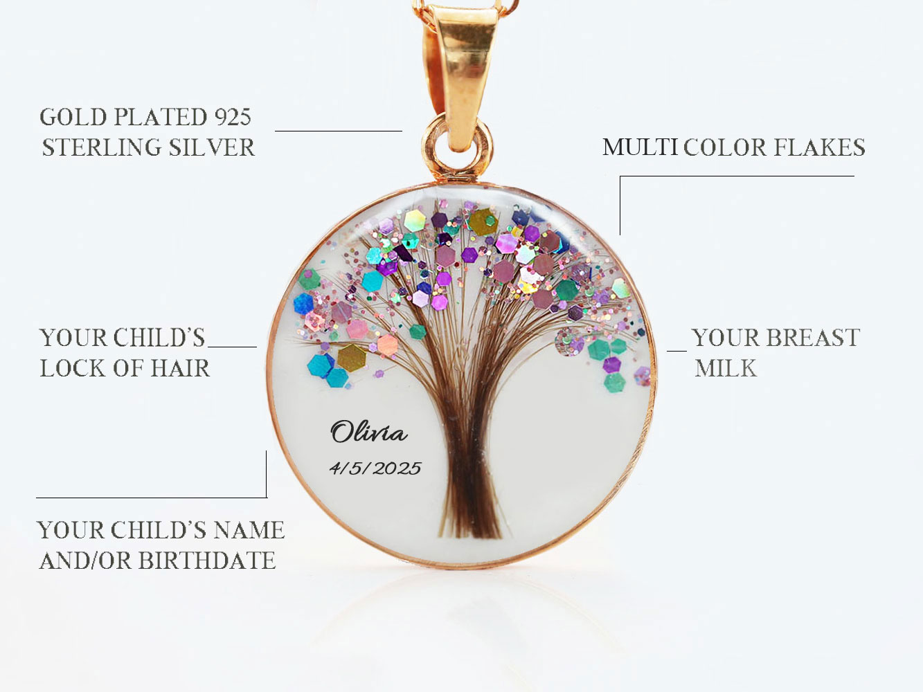 Breast Milk Tree of Life Necklace | KeepsakeMom